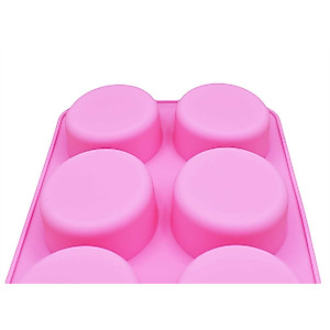 2 Pack of Soap Oval Molds, 6 Cavities Silicone Soap Molds, Homemade DIY Soap Making Chocolate Baking Molds
