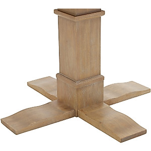 Crosley Furniture Joanna Modern Farmhouse Round Wood Dining Table, Rustic Brown