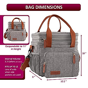 Asani Insulated Lunch Bag for Women Men Large Lunch Box Leak-proof Soft Cooler Tote Bag