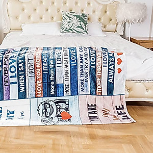 Anniversary Valentines Gifts for Husband Boyfriend Dad, You are My Life Wedding Christmas Blankets Gifts to My Man, Fleece Blankets Soft Bedding Sofa