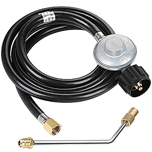 WYNNsky 5 Feet Propane Regulator Hose, Universal Regulator Replacement Parts, QCC1 Connection for Most LP Gas Grill, Heater and Fire Pit Table, Low Pressure