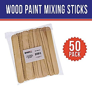 TCP Global Wood Paint Mixing Sticks - 50 Pack - Automotive, Crafts, Airbrush, Art