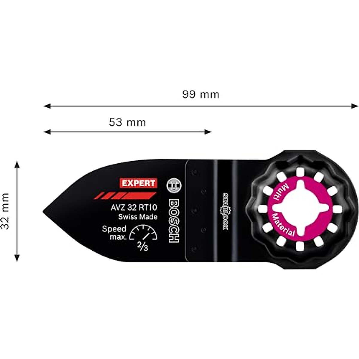 Bosch Professional 1x Expert Sanding Finger Fine AVZ 32 RT10 Multitool Sanding Plates (Width 32 mm, Accessories Multitool)