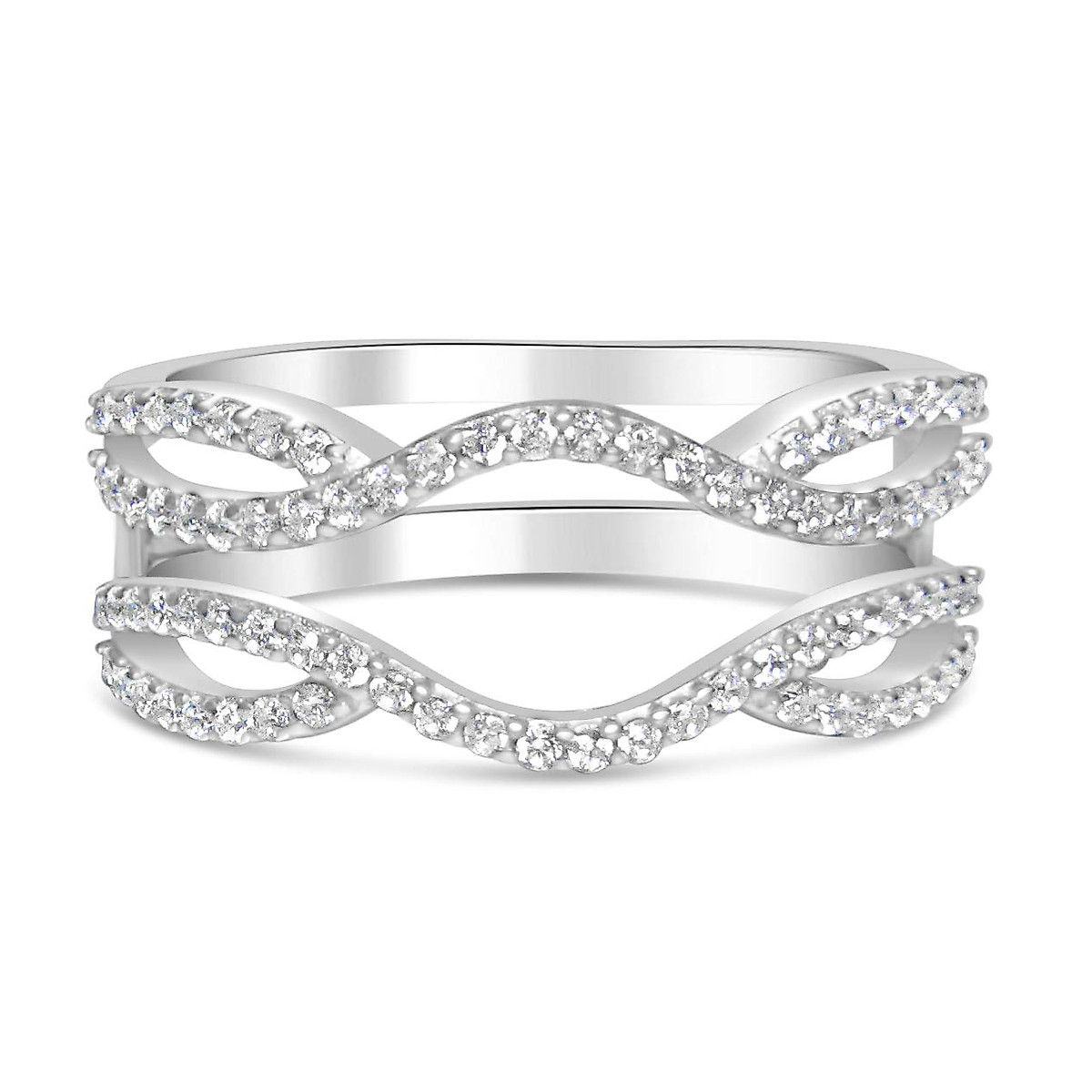 LaRaso & Co Wedding Band Guard Wrap for Women Engagement Ring Sterling Silver Size 8