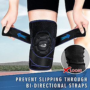 IPOW SPORTS Professional Knee Support for Men & Women with Patella Gel Pad, Knee Brace with Side Stabilizers for Meniscus Tear, Arthritis Pain, ACL