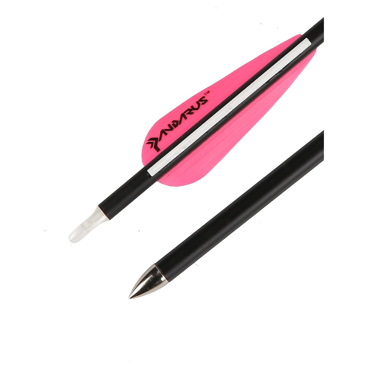 PANDARUS Archery Carbon Arrows 28-Inch Safety Beginner's Target Practice for Compound & Recuve Bow - (Pack of 12) Pink