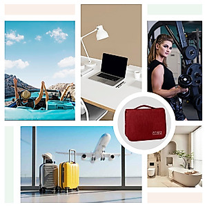 YUNZSXJY Hanging Toiletry Bag Large Capacity Hanging Toiletry Bag for Women and Men Waterproof Travel Cosmetic Bag with Sturdy Hook (Red)