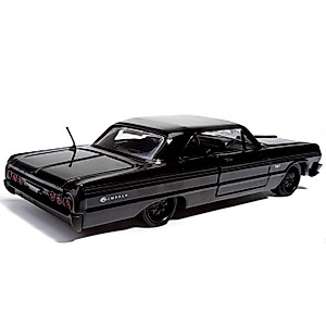 Motor Max 73259AC-BK Chevy Impala, Black 73259AC-BK - 1/24 Scale Diecast Model Toy Car