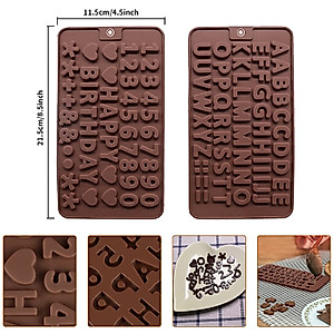 Qefuna Heart Shaped Chocolate Mold Set Includes Round Cylinder Candy Mold,Cavities Heart Mold,Piping bag,Wood Hammer,Chocolate Bomb Mold,Diamond Heart Mousse Cake Mold Tray