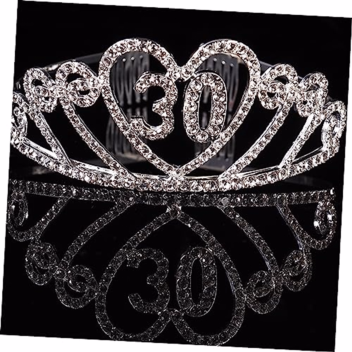 Mikinona 1pc Jewel Headbands for Women Bridal Headpieces for Wedding Rhinestone Belts for Women 60th Birthday Headpiece Headbands Crystal Diamond 60 Birthday Tiara and Sash Hair Crown Gift