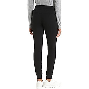 Icebreaker Merino Wool Crush Women’s Joggers Sweatpants - Comfy, Warm Women’s Lounge Pants with Pockets, Relaxed Fit, Drawstring Waist, Ribbed Cuffs - Premium Winter Clothes - Medium, Black