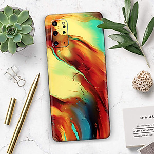 DesignSkinz Blurred Abstract Flow V36 Protective Vinyl Decal Wrap Skin Cover Compatible with The Samsung Galaxy S20 (Screen Trim & Back Glass Skin)