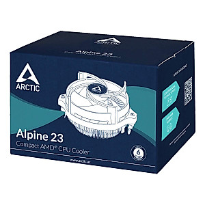 ARCTIC Alpine 23 - Compact AMD CPU Cooler for AM5 and AM4, Thermal Compound MX-2 pre-Applied, Computer, PC - Black