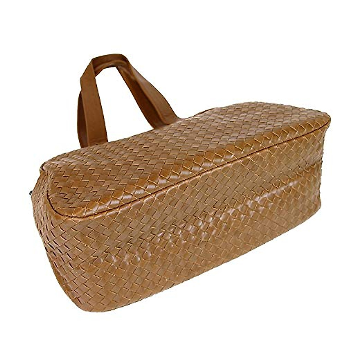 Bottega Veneta Women's Brown Leather Woven Dome Boston Bag