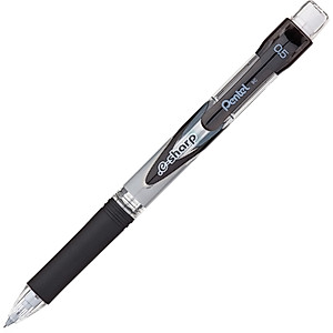 Pentel® e-Sharp™ Mechanical Pencils, 0.5 mm, 72% Recycled, Black, Pack Of 12