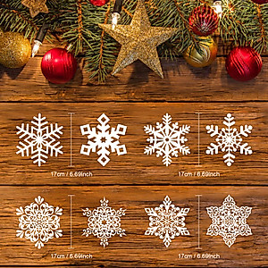 40pcs Snowflake Swirls Decoration, Konsait Merry Christmas Snowflake Hanging Swirls Garland Foil Ceiling Ornaments for Xmas Winter Wonderland Holiday Party Decor Supplies,Already Assembled