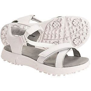 TGW Women's Casual Golf Sandals White Medium 9