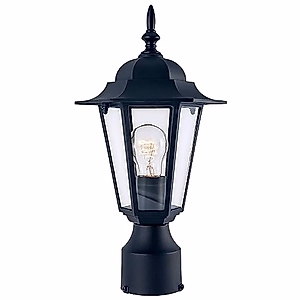 VOLBOZ Outdoor Post Light, Pole Lantern, E26 Base 60W Max, Metal Housing Plus Glass, Wet Location Rated, Bulbs not Included,IP65