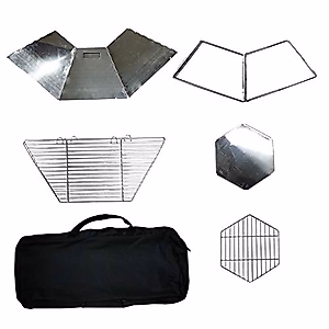 Portable Charcoal Grill Foldable Barbecue Grill with a Package Bag, Small BBQ Grill for Outdoor Stainless Steel - Hexagon