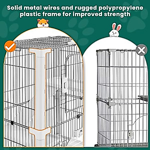 Yaheetech Rolling Small Animal Cage 4 Level Pet Cage with Open Top & Pull-Out Tray for Rabbits, Guinea Pigs, Ferrets and Chinchillas