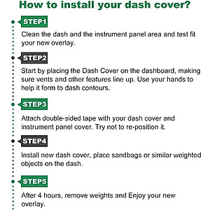 MIKAAUTO MIKA Dash Board Cover Cap Overlay Compatible with Chevy 07 14 Tahoe Silverado LTZ Sierra SLT Tahoe Avalanche Suburban Yukon Denali XL Molded wo Dash Speaker Matte Black