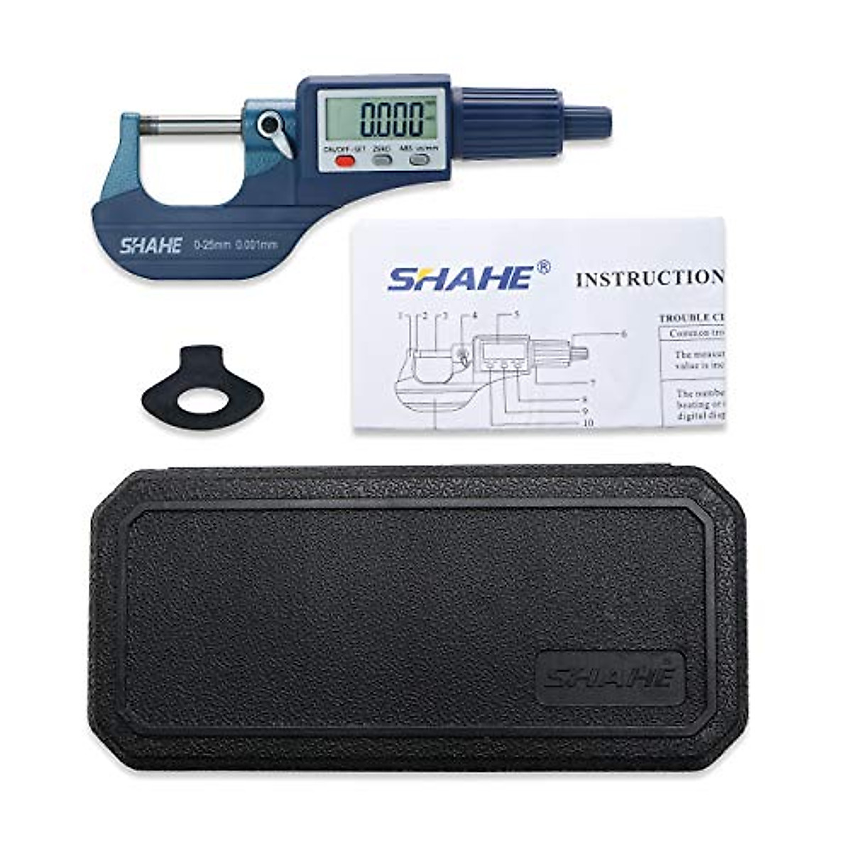 Digital Outside Micrometer 0-25mm /0-1",Metric & Inch, 0.00005" (0.001mm) Resolution,+/-0.0001" Accuracy