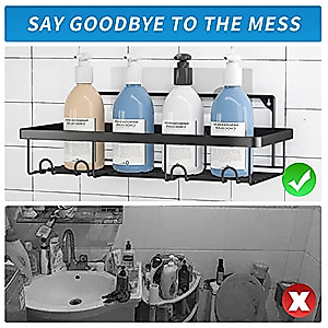 Boiarc Shower Shelves for Inside Shower, 5 Pack Adhesive Shower Organizer, Stainless Steel Shower Caddy Shower Rack Bathroom Organizer¡­