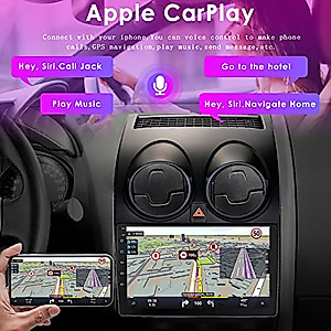 hizpo Carplay Car Radio Stereo GPS Navigation Fits for Nissan Qashqai 2006 2007 2008 2009 2010 2011 2012 2013 Android 10 9 Inch Radio USB Touch Screen WiFi Bluetooth Mirror Link SWC DVR TPMS DTV