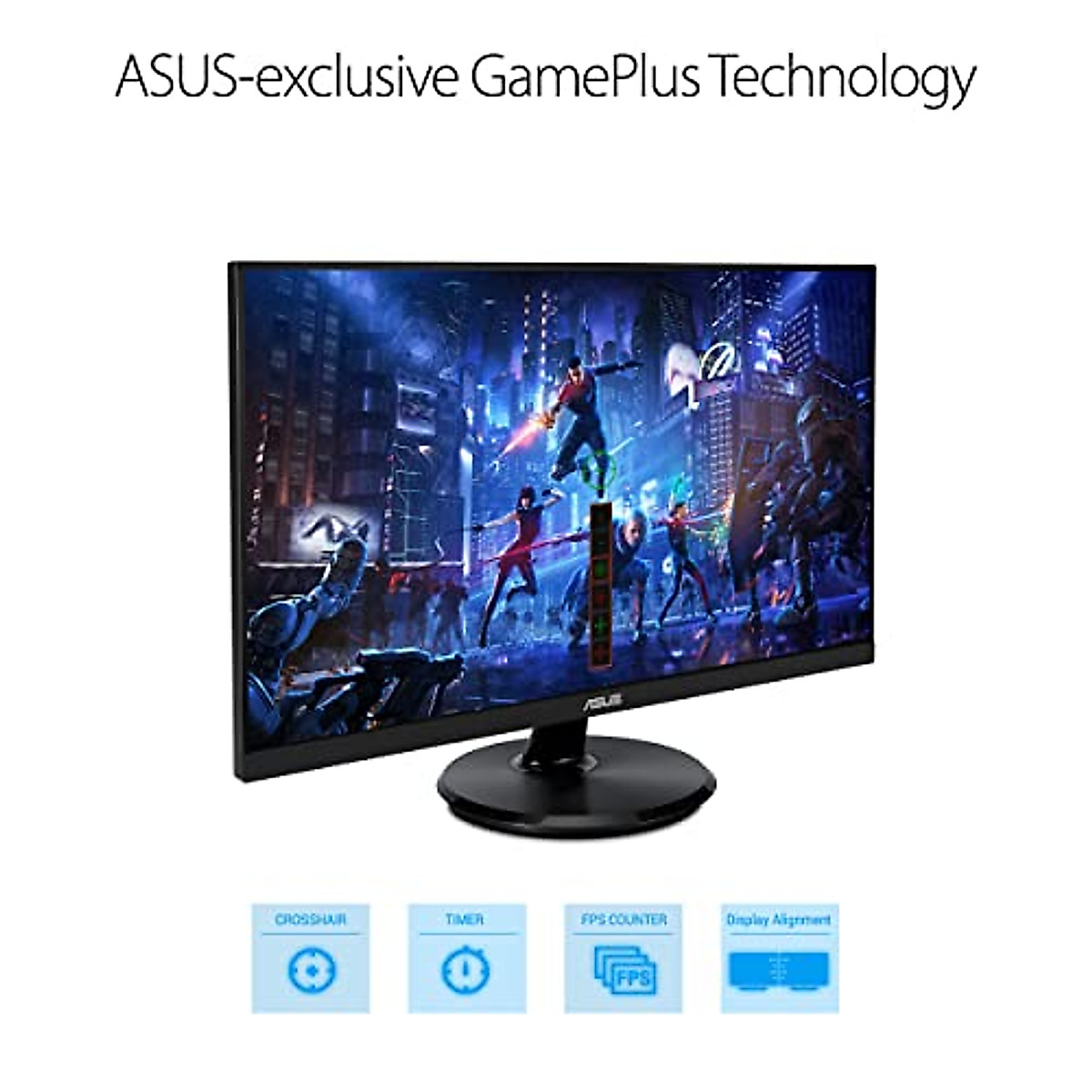 ASUS 27” 1080P Monitor (VA27DCP) - Full HD, IPS, 75Hz, USB-C 65W Power Delivery, Speakers, Adaptive-Sync/FreeSync, Eye Care, Low Blue Light, Flicker Free, VESA Mountable, Frameless, HDMI,Black