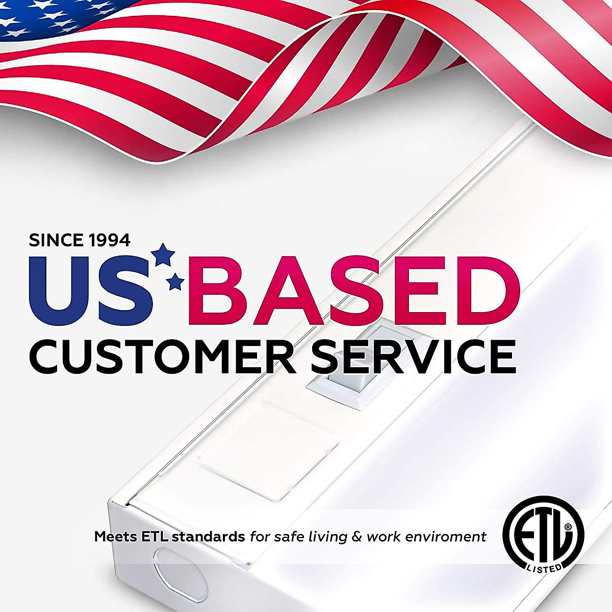 18 inch Hardwired Under Cabinet Lights, 2 Color Settings - 3000K (Soft White) and 4000K (Cool White), Under Cabinet Lighting, Dimmable Under Counter Lights, Under-Counter Light Fixtures