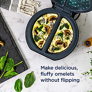 Oster CKSTOML2S-DM DiamondForce Electric Omelet Maker, Small, Black