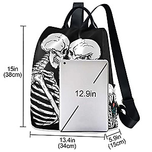 MNSRUU Women Backpack Purse Lover with Rose Backpack for Women Anti-theft Shoulder Bag Carry On Backpack Lightweight Rucksack Fashion Travel Ladies Bags