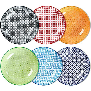 Salad Pho Soup Bowls Set for Eating 55oz Large Stackable Ramen Pasta Ceramic Serving Bowls & Porcelain Salad Pasta Bowls Set of 6