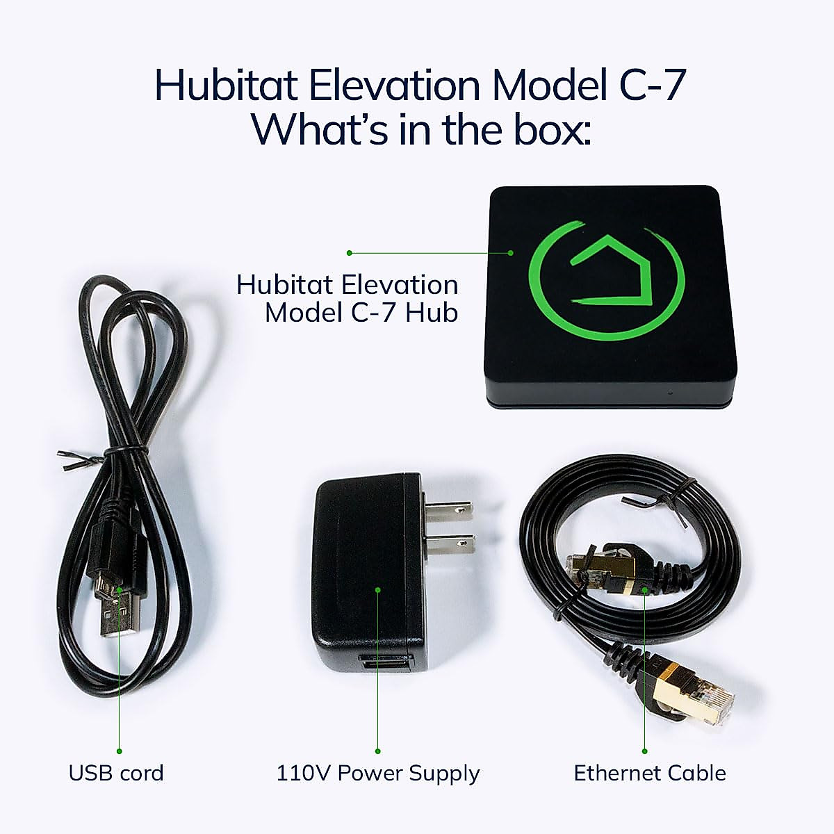 Hubitat Elevation Home Automation Hub (Model C-7) Compatible with Alexa, HomeKit, Google Home, Zigbee, Z-Wave, Lutron