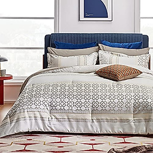 Bedsure Full Bedding Set - 7 Pieces Hotel Style Gold Full Bed in a Bag Comforter Set with Sheets, Soft Textured Full Bedding Comforter Set, Luxurious Bedding Set