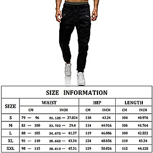 Mens Fashion Athletic Joggers Pants - Sweatpants Trousers Cotton Cargo Pants Mens Long Pants Khaki