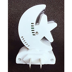 Trisonic LED Plug-in with On/Off Switch Night Light for Kids Nursery Decor for Home Bedroom Decoration Gift Moon & Star