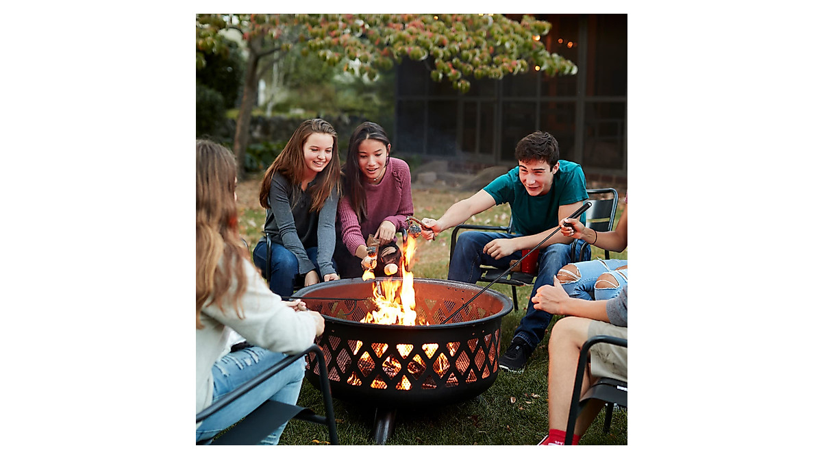 Fire Pit Poker for Fireplace Outdoor - IRIIJANE 32'' Wrought Iron ...