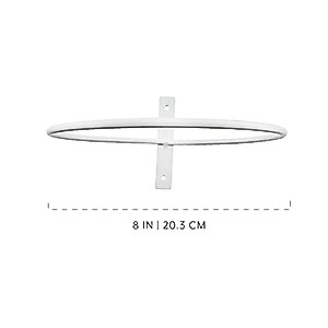 Esterno Metal Wall Ring Planters (8-Inch, White); Wall-Mounted Garden Pot Holders