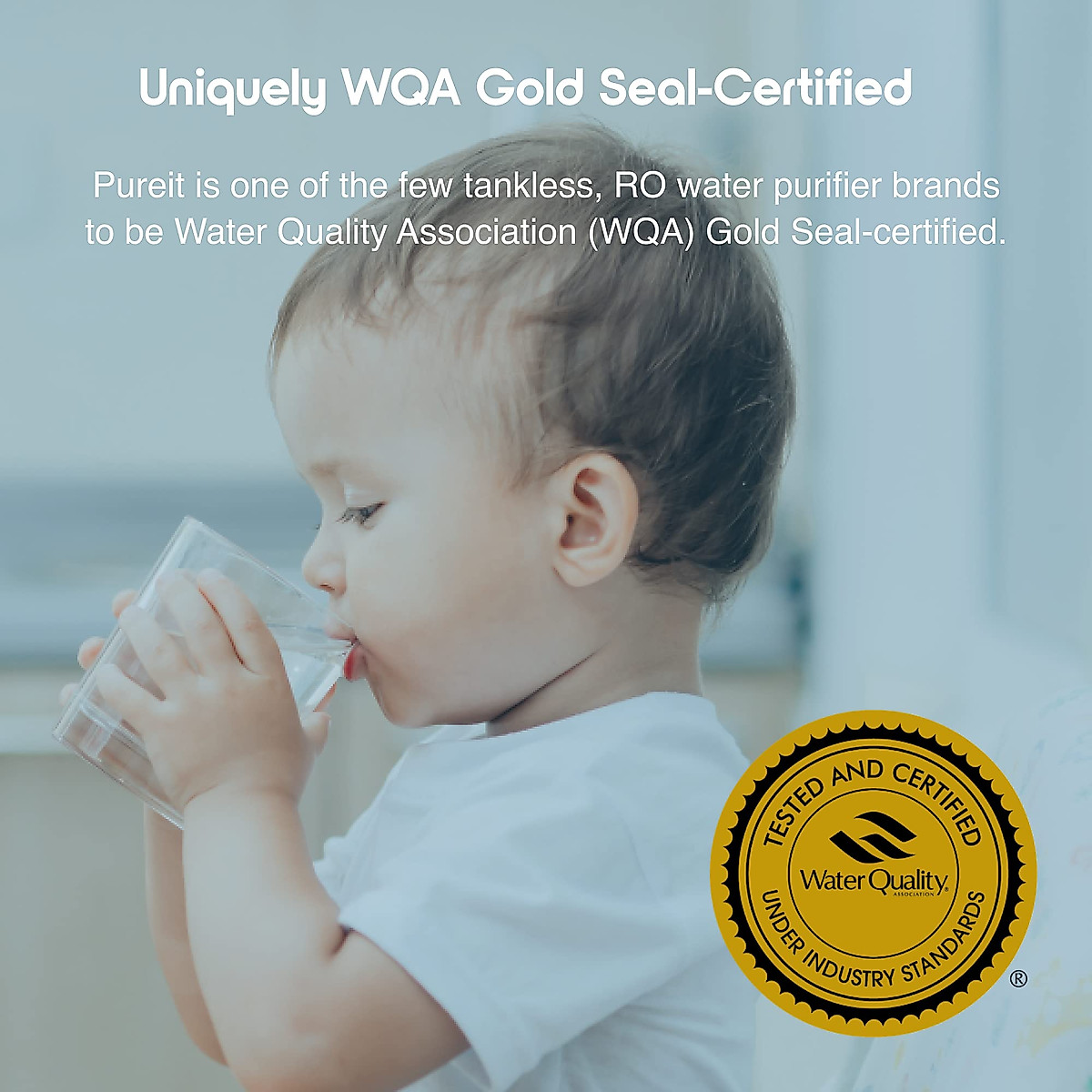 Pureit 5 Series UR5640 RO Reverse Osmosis Water Purifier, DURAViva Filtration Tech, WQA Gold Seal-Certified, 569 GPD Fast Flow, 90%+ TDS removal, Tankless, Compact Under Sink, Stainless Steel Faucet