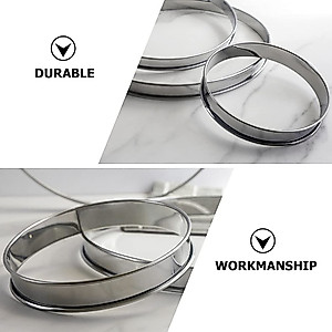 Hemoton 3pcs Stainless Steel Cake Rings Mousse Cake Molds Round Cake Decor Baking Mold Ring Bakeware Set Tool