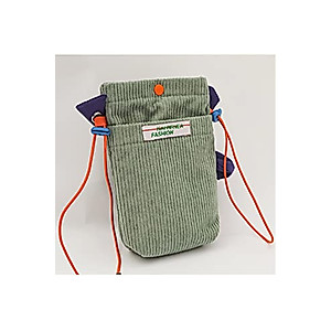 Ulisty Women Small Corduroy Cellphone Bag Mini Pocket Tote Bag Shoulder Bag Handbag Crossbody Bag black