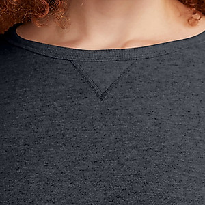 Hanes Women's EcoSmart Crewneck Sweatshirt, Slate Heather, Medium