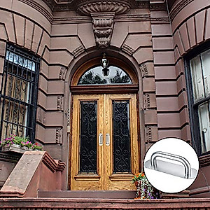 2 Pcs Stainless Steel Push Pull Door Handles, Barn Door Pull Push Sliding Door Handles with Back Plates for Kitchen Wardrobe Cupboard Cabinet Closet Shed Gate Door Handles - 200x65mm/7.9x2.6inch