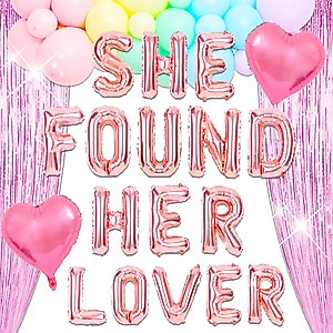 LaVenty She Found Her Lover Banner Balloon Taylor Bachelorette Party Decorations Rainbow Lover Bachelorette Party Decorations Bridal Shower Decorations