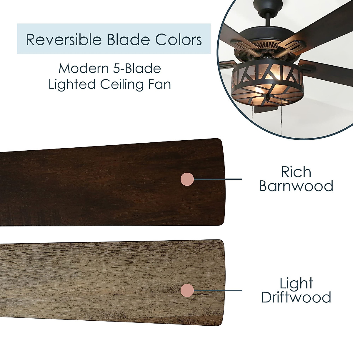 RIVER OF GOODS 52 Inch LED Modern Farmhouse Ceiling Fan with Light - Elegant Rustic Cabin Ceiling Fans with Lights - Metal Drum Shade - Oil-Rubbed Bronze