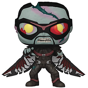 POP Marvel: What If | Zombie Falcon Funko Pop | Vinyl Figure (Bundled with Compatible Pop Box Protector Case), Multicolor, 3.75 inches