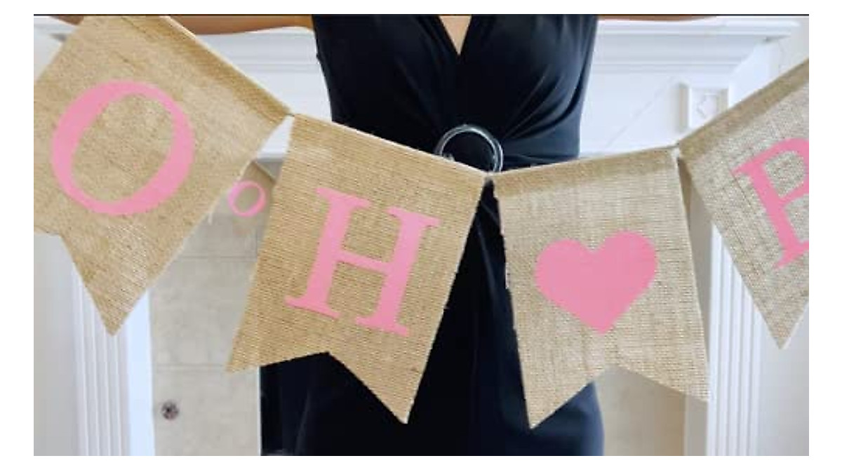 Shimmer Anna Shine Baby Shower Burlap Banner | Pink Reusable Decor