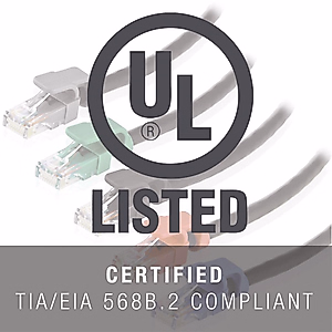 Mediabridge CAT6 Ethernet Patch Cable (3 ft) RJ45 Connectors with Gold Plated Contacts (10gbps)