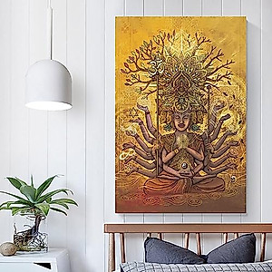 from Reincarnation to Nirvana Religious Art Poster Wall Art Paintings Canvas Wall Decor Home Decor Living Room Decor Aesthetic 16x24inch(40x60cm) Unframe-Style